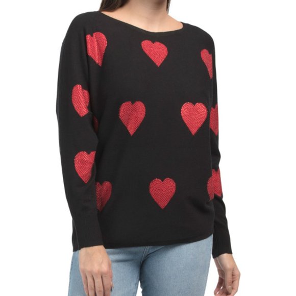 LIV MILANO | Sweaters | Nwt Liv Milano Bling Dolman Sweater Black 362tn ...